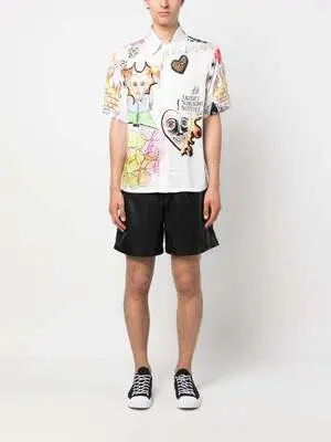 RASSVET Drawstrings Graphic-print Shirt