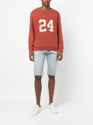Saint Laurent Embroidered Logo Cotton Sweatshirt