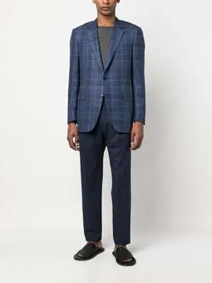 Canali Single-breasted Plaid Blazer