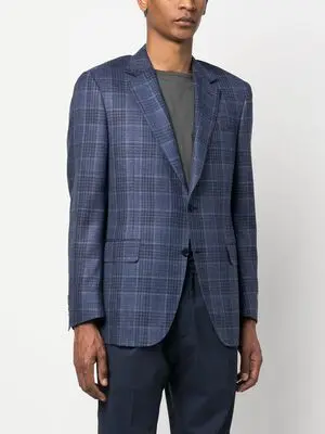 Canali Single-breasted Plaid Blazer