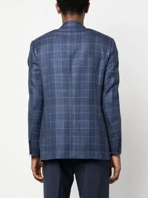 Canali Single-breasted Plaid Blazer