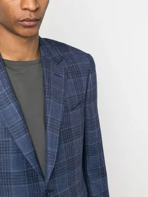 Canali Single-breasted Plaid Blazer