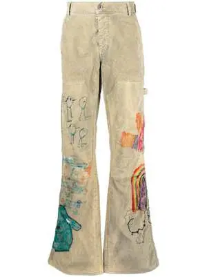 Off-White Cartoon Flared Carpenter Pants