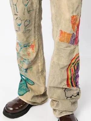 Off-White Cartoon Flared Carpenter Pants