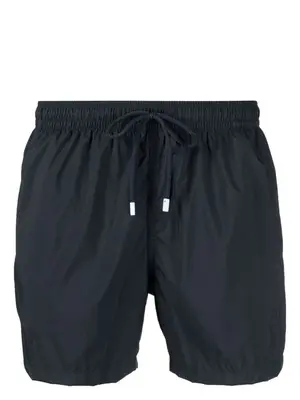 Fedeli Logo-patch Swim Shorts - Blue