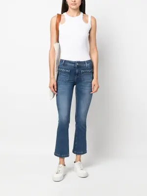 Liu Jo Bootcut Cropped Jeans