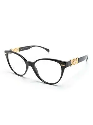 Versace Medusa Plaque Round-frame Glasses