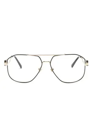 Versace Medusa Head Pilot-frame Glasses - Black
