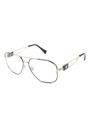 Versace Medusa Head Pilot-frame Glasses - Black