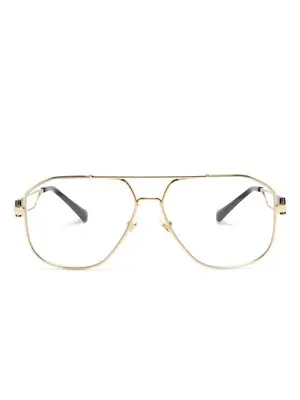 Versace Medusa Head Pilot-frame Glasses - Gold