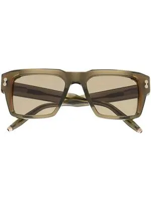 AKONI Hercules Square-frame Sunglasses - Green