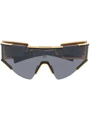 Balmain Mask-effect Sunglasses - Gold