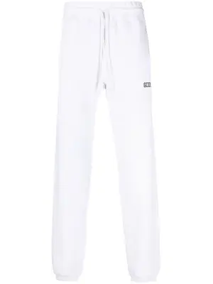 Gcds Tapered-leg Drawstring Trousers - White