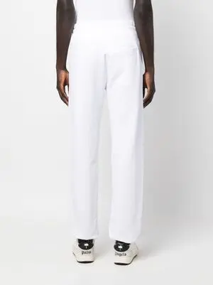 Gcds Tapered-leg Drawstring Trousers - White