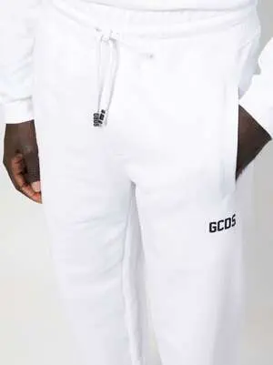 Gcds Tapered-leg Drawstring Trousers - White