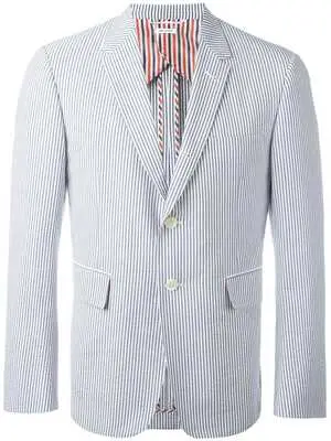 Thom Browne Striped Blazer - White