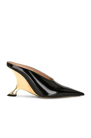 Bottega Veneta Gold Tone Pumps