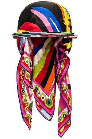 Emilio Pucci Silk Twill Hat In Black