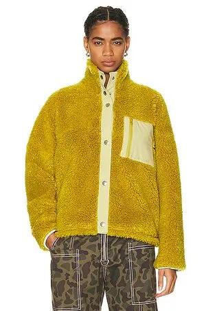 Sandy Liang Tim Fleece Jacket In Olive
