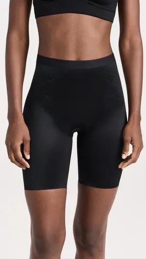 Spanx Shape Invisible Mid-thigh Short - Very Black