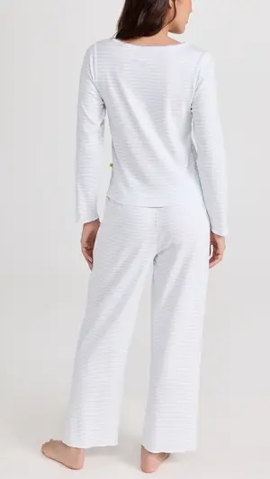 Morgan Lane Ellie Pajama Set - Sky Stripe