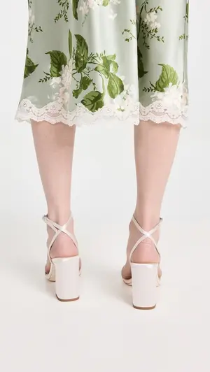 LOEFFLER RANDALL Malia Curved Heel Sandals - Cream