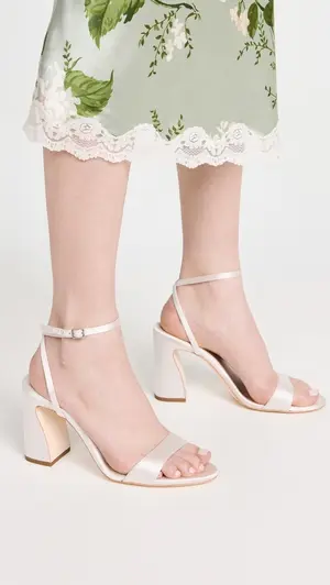 LOEFFLER RANDALL Malia Curved Heel Sandals - Cream