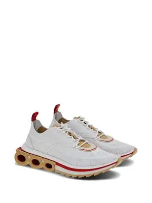 FERRAGAMO Gancini-plaque Low-top Sneakers - White