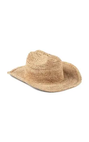 Lack Of Color Wide Brim Raffia Cowboy Hat Neutral