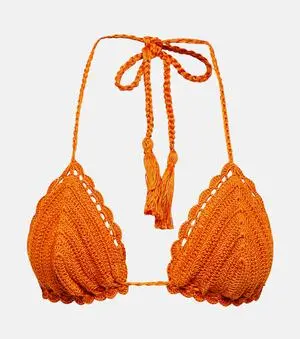 Anna Kosturova Anna Kosturova Crochet Bikini Top Orange