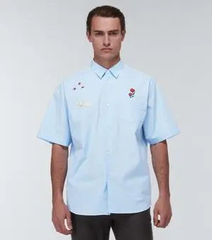 Undercover Embroidered Cotton Poplin Shirt