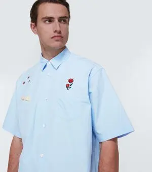 Undercover Embroidered Cotton Poplin Shirt