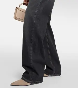 Brunello Cucinelli Embellished Wide-leg Jeans - Grey