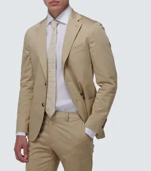 Thom Sweeney Linen Knit Neck Tie - Beige