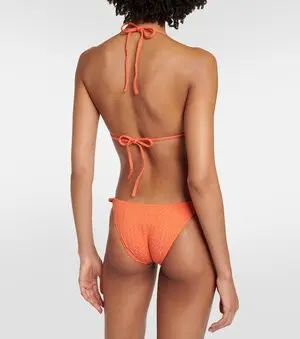 Melissa Odabash Venice Embellished Bikini Bottom - Orange