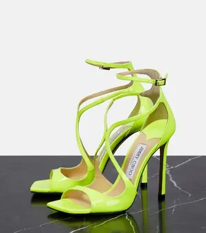 JIMMY CHOO Azia 110 Patent Leather Sandals