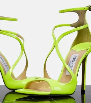 JIMMY CHOO Azia 110 Patent Leather Sandals