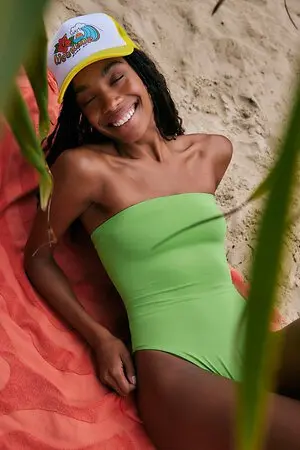 TOAST Signature Tube One-Piece Swimsuit Foliage