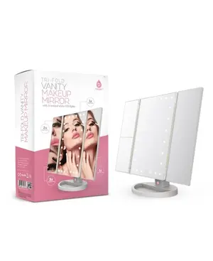PURSONIC Tri-fold Vanity Makeup Mirror - White