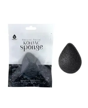 PURSONIC Natural Bamboo Charcoal Konjac Sponge - Black