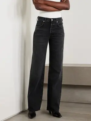 Citizens Of Humanity Annina High-rise Wide-leg Jeans - Black