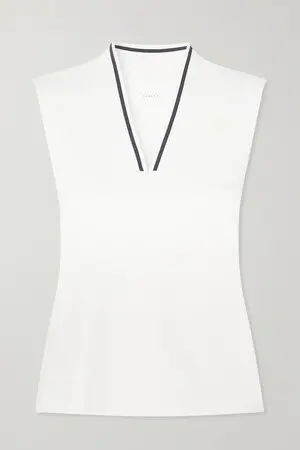 Varley Harcourt Performance Striped Stretch Recycled-jersey Tank