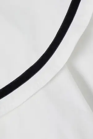 Batsheva Skipper Velvet-trimmed Cotton-poplin Blouse
