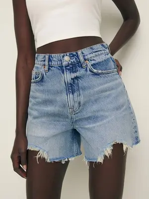 REFORMATION Wilder High Rise Relaxed Jean Shorts
