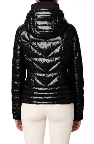 Bernardo Shiny Neoprene Water Resistant Puffer Jacket