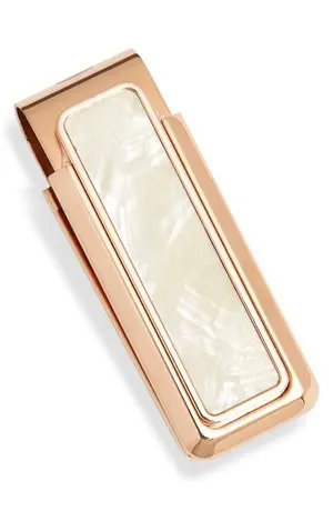 M-Clip® Mother-of-pearl Money Clip - Rose Gold/ White Pearl