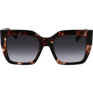 Longchamp 53mm Rectangular Sunglasses - Havana