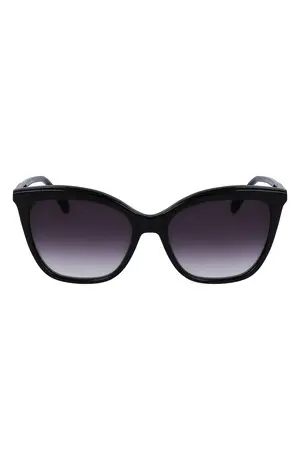 Longchamp Longchamp 53mm Rectangular Sunglasses Black
