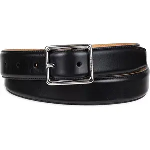 Cole Haan Center Bar Leather Belt - Black
