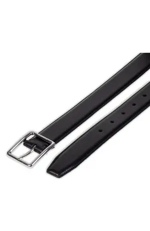 Cole Haan Center Bar Leather Belt - Black